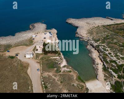 aerial view of Incina tower and Cala Incina Stock Photo - Alamy