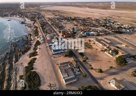 Aerial view of Port Nolloth on the west coast of South Africa Stock ...