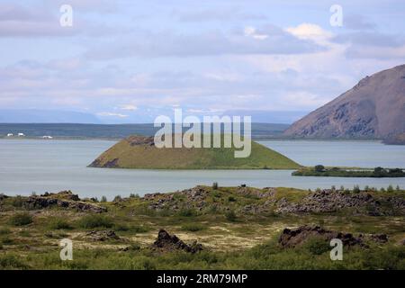 Fantastic landscape at Lake Myvatn with its pseudo craters- Iceland ...