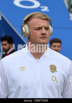 England's David Ribbans during International match between England ...