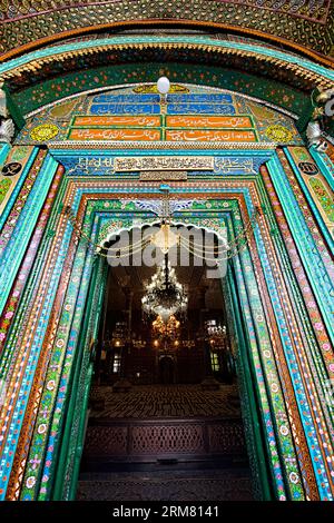 Papier-maché and exquisite artwork at the all wooden Khanqah-e-Moula ...