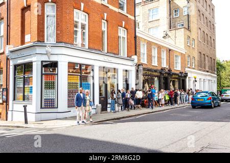 Long queue outside the Anya Hindmarch Ice Cream Project, London ...