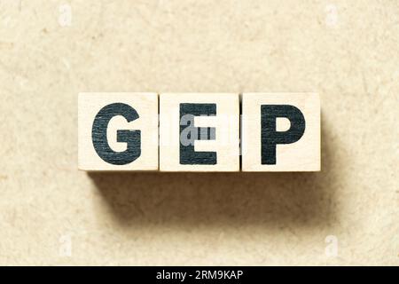 Alphabet letter in word GEP (abbreviation of good engineering practice ...