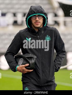 Newcastle United's Sandro Tonali arrives at the ground ahead of the ...