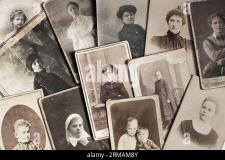 Vintage studio portraits 1890s - 1910s in tsarist Russia Stock Photo ...