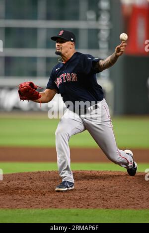Boston Red Sox pitcher Brennan Bernardino poses during photo day at the ...