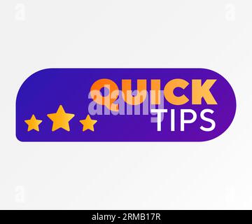 Quick tips poster design with award star Stock Vector Image & Art - Alamy