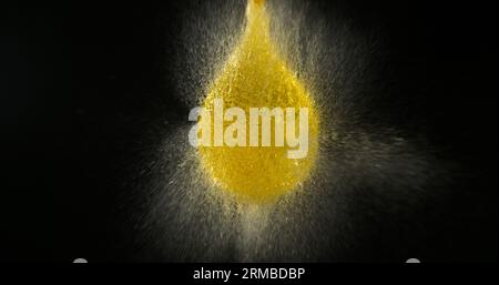 Shot Breaking Water Filled Yellow Balloon Stock Photo - Alamy