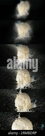 Shot Breaking Milk Filled Balloon Stock Photo - Alamy