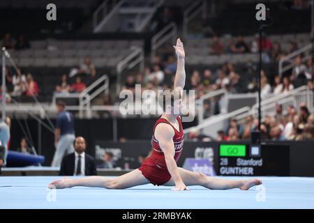 August 26, 2023: Gymnast Ian Gunther during the senior men day 2 ...