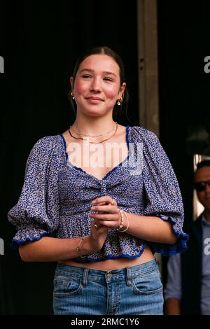 Ella-Grace Trudeau watches as her father Canadian Prime Minister, The ...