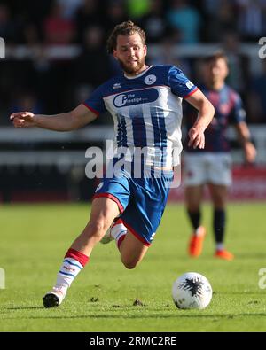 Hartlepool, UK, 26th August 2023. Charlie Seaman of Hartlepool United ...