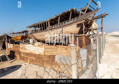 Traditional boat used for pearl diving, Muharraq, Bahrain Stock Photo ...