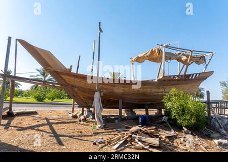 Traditional boat used for pearl diving, Muharraq, Bahrain Stock Photo ...