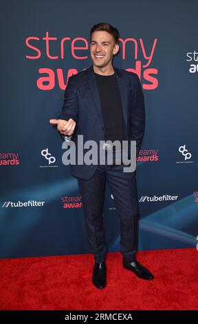 Host MatPat arrives at the Streamy Awards on Sunday, Aug. 27, 2023, at ...