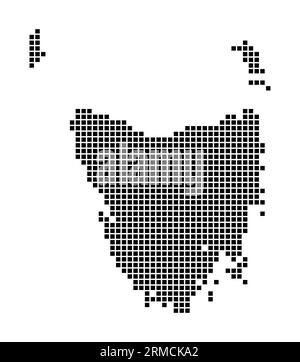 Simple outline map of Tasmania is a state of Australia. Stylized ...