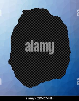 Map of Nevis. Low poly illustration of the island. Geometric design ...