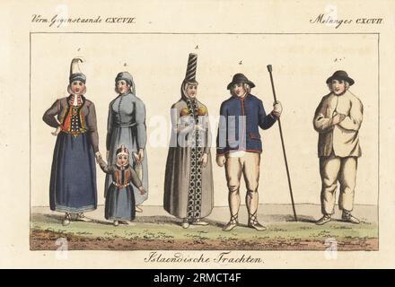 Costumes of Iceland, 1811. Lady in full dress with faldur headdress 1 ...
