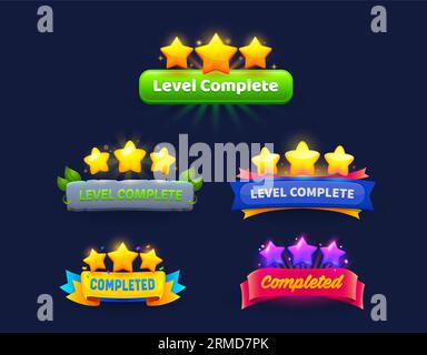 Set game ui . Complete green menu of graphical user interface GUI to ...