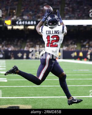 Houston Texans wide receiver Nico Collins warms up before an NFL ...