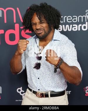 Austin Creed arrives at the Streamy Awards on Sunday, Aug. 27, 2023, at ...