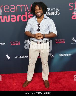 Austin Creed arrives at the Streamy Awards on Sunday, Aug. 27, 2023, at the Fairmont Century ...