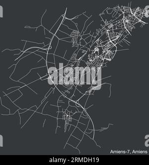 Street roads map of the AMIENS-6 CANTON, AMIENS Stock Vector Image & Art - Alamy