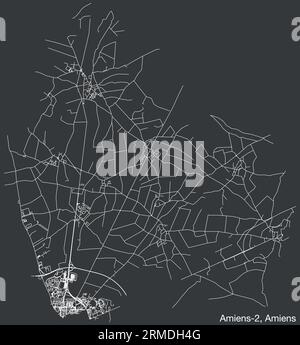 Street roads map of the AMIENS-1 CANTON, AMIENS Stock Vector Image ...