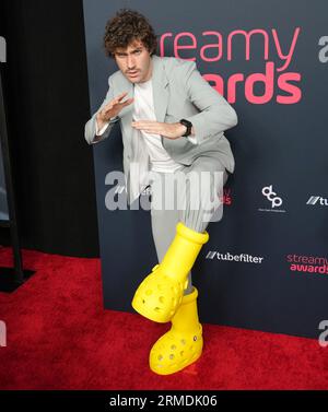 Airrack arrives at the Streamy Awards on Sunday, Aug. 27, 2023, at the ...