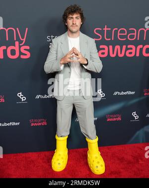 Airrack arrives at the Streamy Awards on Sunday, Aug. 27, 2023, at the ...