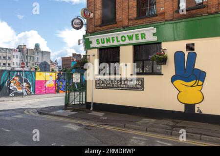 Street Art by Sunflower Public House, Union Street, Belfast, Northern ...