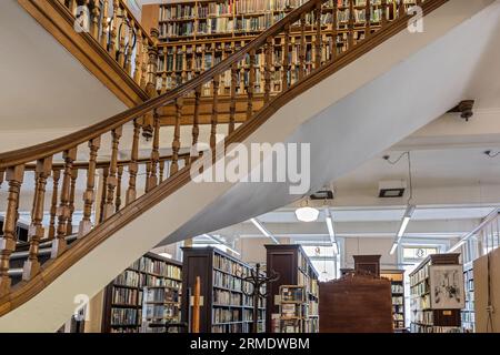 Main staircase,Linen Hall Library, Belfast, Northern Ireland, UK Stock ...