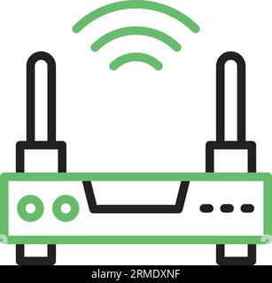Wifi modem device icon. Outline wifi modem device vector icon color ...