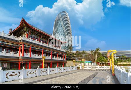 Traditional Chinese style building, Danzhou, Hainan, China Stock Photo ...