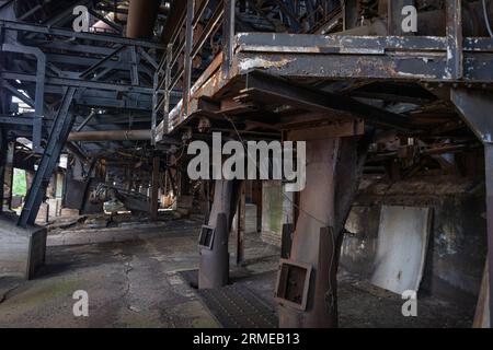 Fully preserved ironworks at museum Völklinger Hütte, Unesco World ...