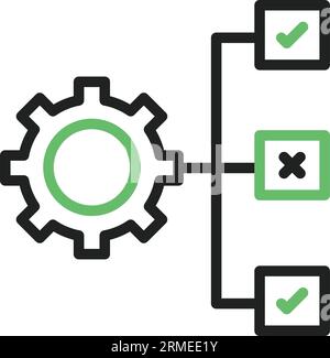 production priorities line icon, outline symbol, vector illustration ...
