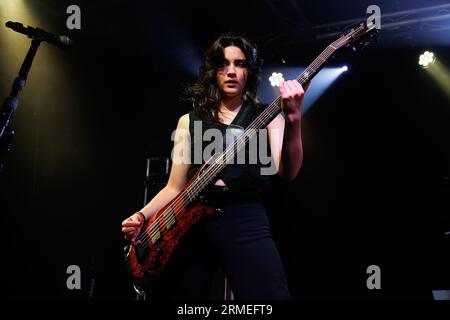 Alejandra Villarreal of The Warning performs on board the Carnival ...