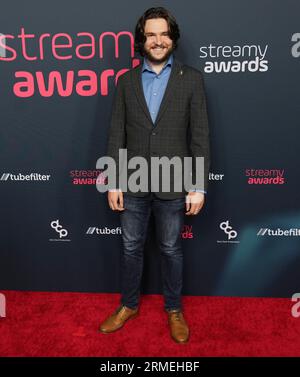 Patrick Lacey arrives at the Streamy Awards on Sunday, Aug. 27, 2023 ...