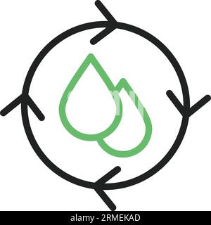 rainwater harvesting water saving line icon vector illustration Stock ...