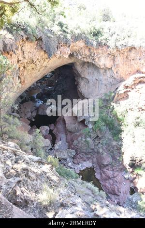 Pine, AZ. USA. TONTO NATURAL BRIDGE. Largest travertine bridge in the ...