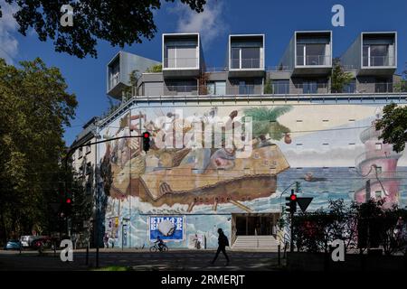 Düsseldorf, Germany - 28 August 2023: Outdoor exterior street view at ...