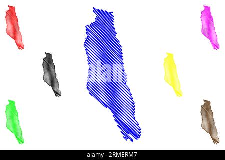 Lake Jipe (Africa, United Republic of Tanzania) map vector illustration ...