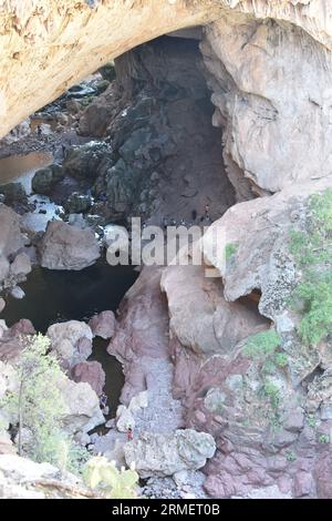 Pine, AZ. USA. TONTO NATURAL BRIDGE. Largest travertine bridge in the ...