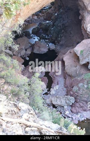 Pine, AZ. USA. TONTO NATURAL BRIDGE. Largest travertine bridge in the ...