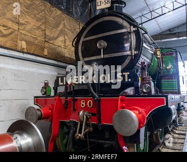Bressingham, Norfolk, UK – August 21 2023. Traditional Victorian merry ...