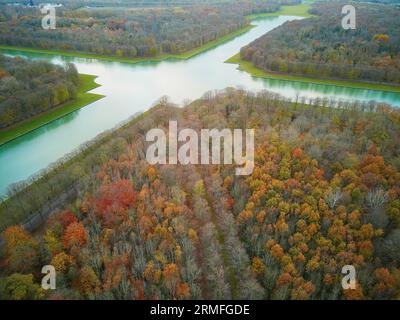Aerial scenic view of Versailles surroundings, Paris, France Stock ...