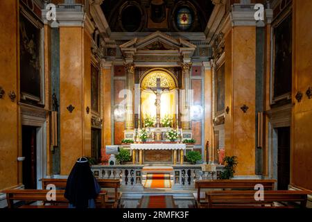 Altar of the church of Santa Brigida, Rome, Italy Stock Photo - Alamy