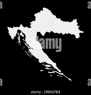 Croatia map. Blank vector map of the country with regions. Borders of ...