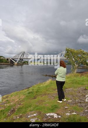 The Falls of Lora, underneath the Connell bridge that spans the outflow ...