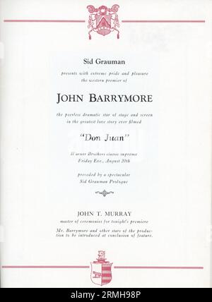 John Barrymore in 'Don Juan', 1926 Stock Photo - Alamy